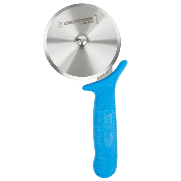 Dexter-Russell 18023H 4" Sani-Safe Blue High-Heat Handle Pizza Cutter