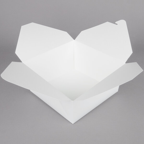 Fold-Pak 07BPWHITEM Bio-Pak 9" x 9" x 4" White Microwavable Paper #7 ...