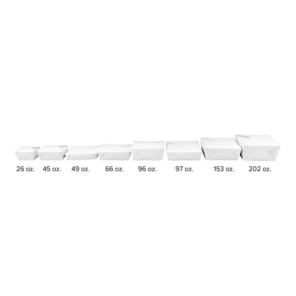 Fold-Pak 07BPWHITEM Bio-Pak 9" x 9" x 4" White Microwavable Paper #7 ...