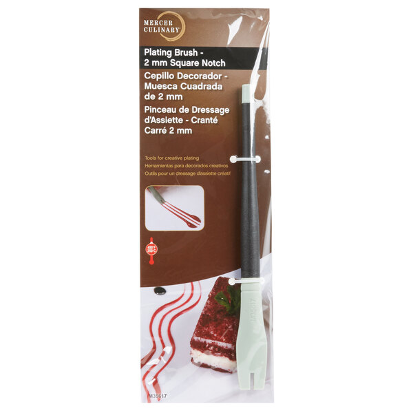 Mercer Culinary M35617 2mm Square Notch Silicone Brush Plating Tool