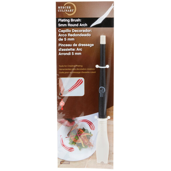 Mercer Culinary M35604 5mm Round Arch Silicone Brush Plating Tool