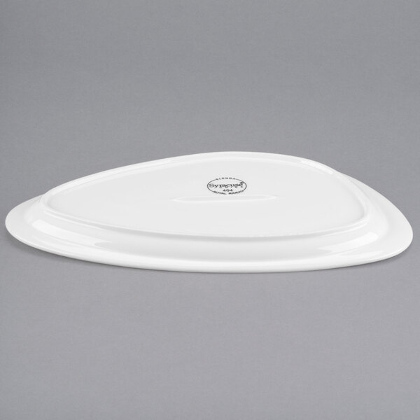 Libbey Slenda 13 3/4" x 7 1/2" Triform Royal Rideau White Porcelain ...