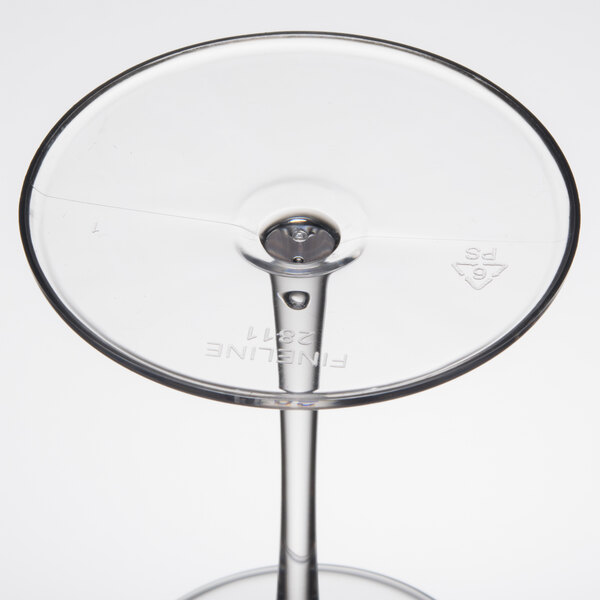 Fineline Renaissance 2811 11 oz. Clear Plastic 1-Piece Wine Glass - 72/Case