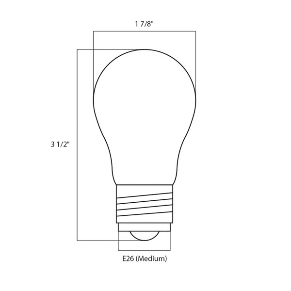 Satco S4880 25 Watt Frosted Shatterproof Finish Incandescent Rough ...