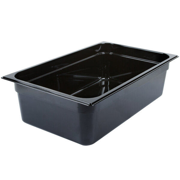Carlisle 10402B03 StorPlus Full Size Black High Heat Plastic Food Pan ...
