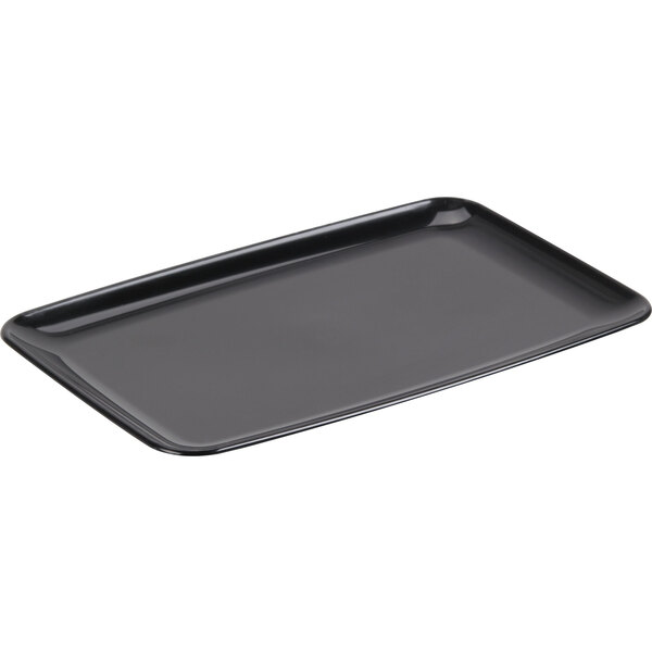 Sabert 9306 Mozaik 9 1/2" X 6" Black Plastic Platter / Catering Tray ...