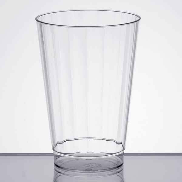 WNA Comet CC14240 Classicware 14 oz. Tall Clear Plastic Fluted Tumbler ...