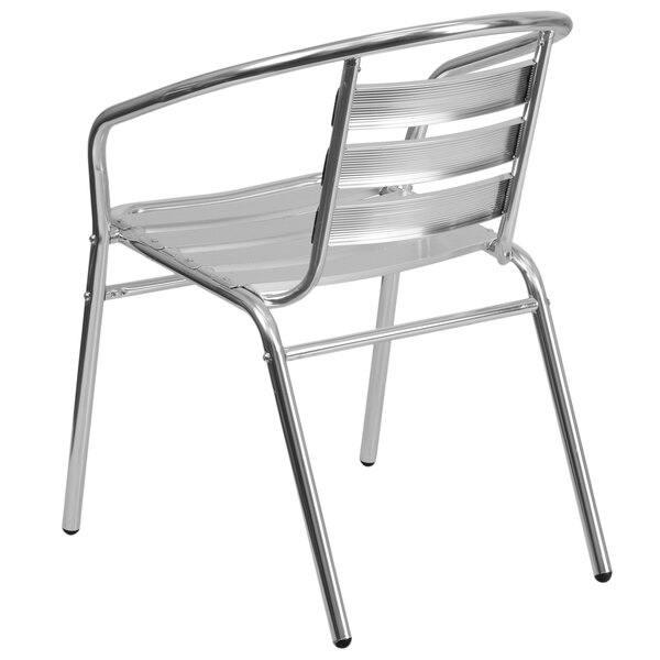 Flash Furniture TLH-017B-GG Aluminum Stacking Outdoor Restaurant Chair ...