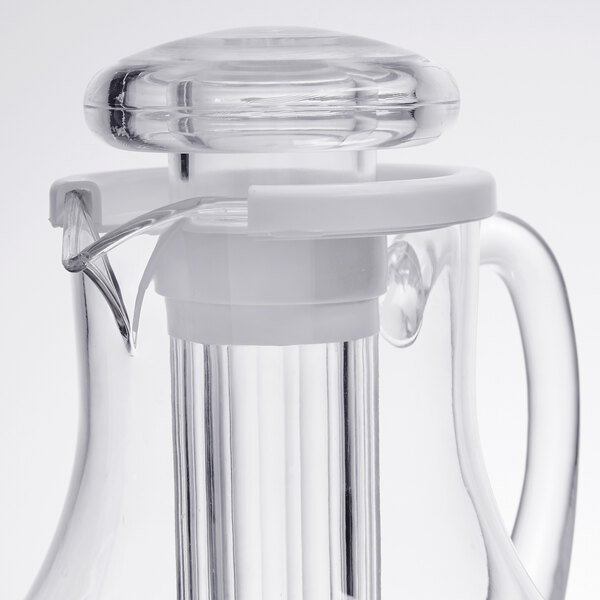 Tablecraft 319 2 Qt. Polycarbonate Pitcher with Ice Core