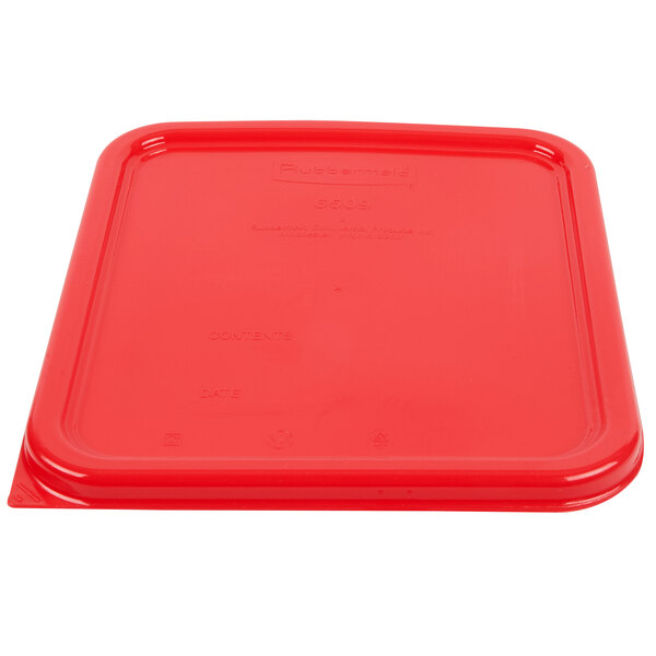 Rubbermaid 1980200 Color-Coded 2, 4, 6, and 8 Qt. Red Square Food ...