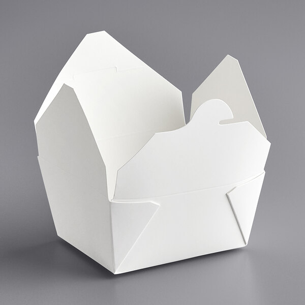 Microwavable Folded Paper Take-Out Container - 450/Case