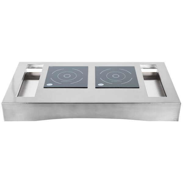 Tablecraft CWACTION2BRA 47 3/8" x 25 1/2" x 5 1/2" Brushed Aluminum ...