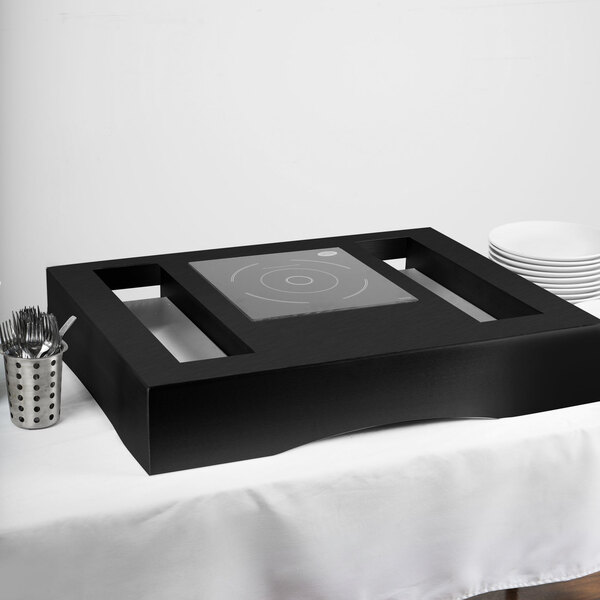 Tablecraft CWACTION1TBK 31 1/4" x 25 1/4" x 5 3/4" Black Brushed ...