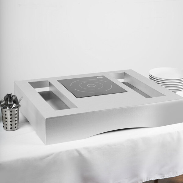 Tablecraft CWACTION1TCL 31 1/4" x 25 1/4" x 5 3/4" Clear Brushed ...