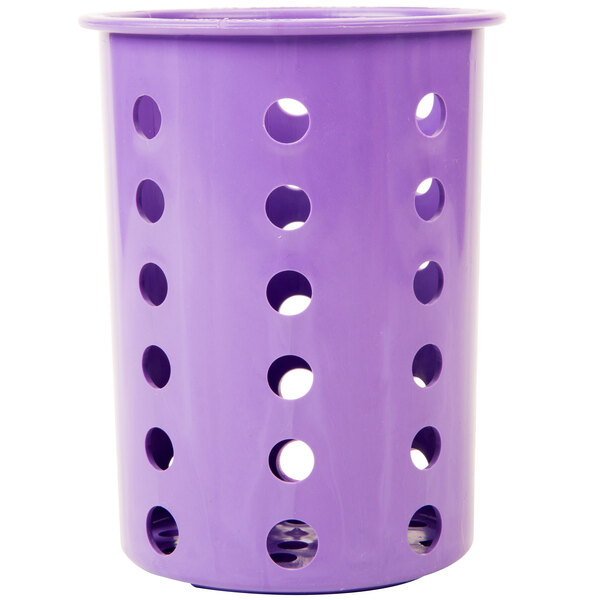 Steril-Sil RP-25-VIOLET Violet Perforated Plastic Flatware Cylinder