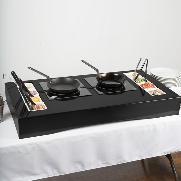 Tablecraft CWACTION2TBK 47 3/8" x 25 1/2" x 5 1/2" Black Brushed ...