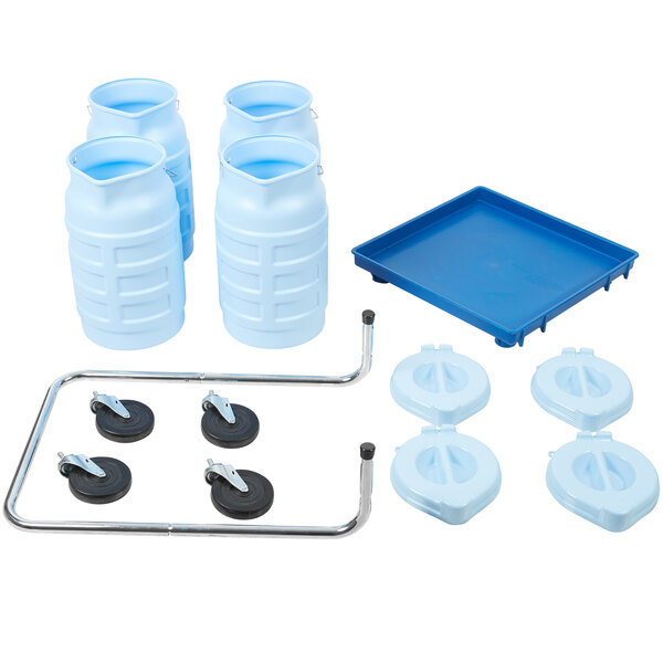 Vollrath Traex® Safety Mate 100lb. Ice Tote Transport Set with 4 Ice ...