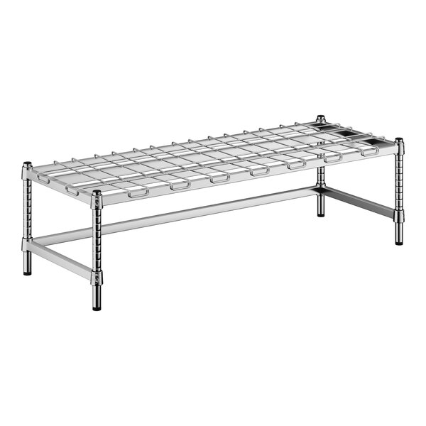 Regency 18" x 48" Heavy-Duty Chrome Dunnage Rack with Mat
