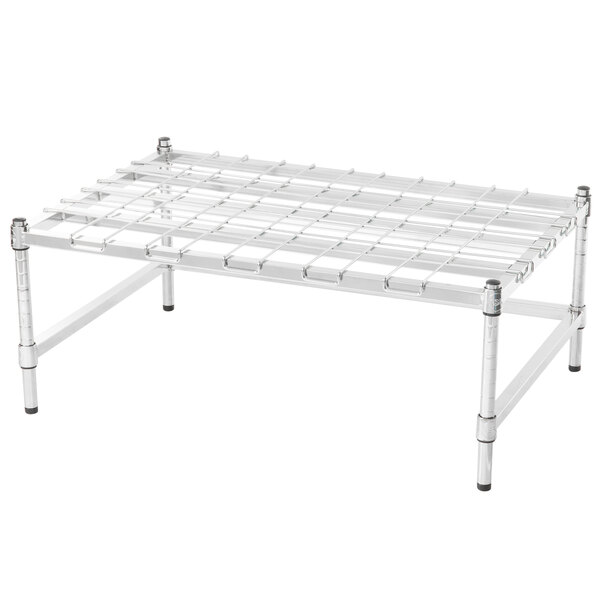 Regency 24" x 36" Heavy-Duty Chrome Dunnage Rack with Mat