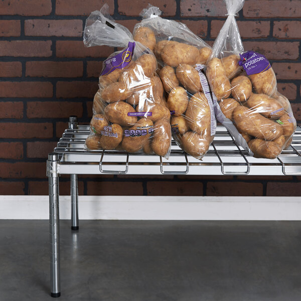 Regency 24" x 48" Chrome Heavy-Duty Dunnage Shelf with Wire Mat - 800 ...