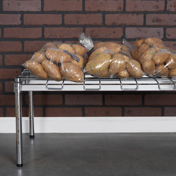 Regency 18" x 36" Chrome Heavy-Duty Dunnage Shelf with Wire Mat - 800 ...
