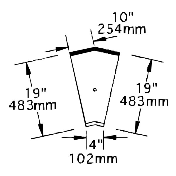 Eagle Group WBIC45-19 Spec-Bar 45 Degree Inner Corner Workboard