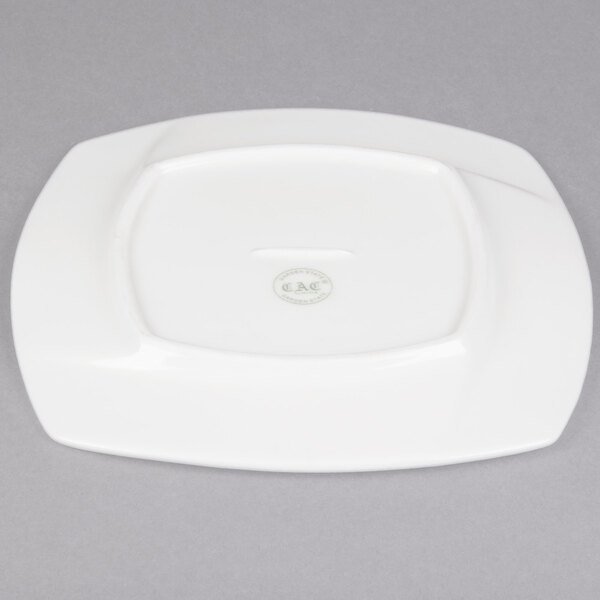 CAC GAD-SQ7 Garden State 7 1/2" Bone White Square Porcelain Plate - 36/Case