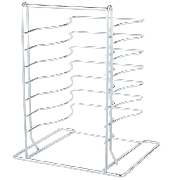 American Metalcraft 19107 7 Slot Wall Mounted Pizza Pan Rack with Wall ...