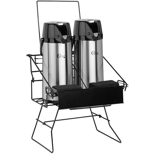 Choice 3-Piece Airpot Merchandising Rack Set with (1) Rack and (2) 2.2 ...