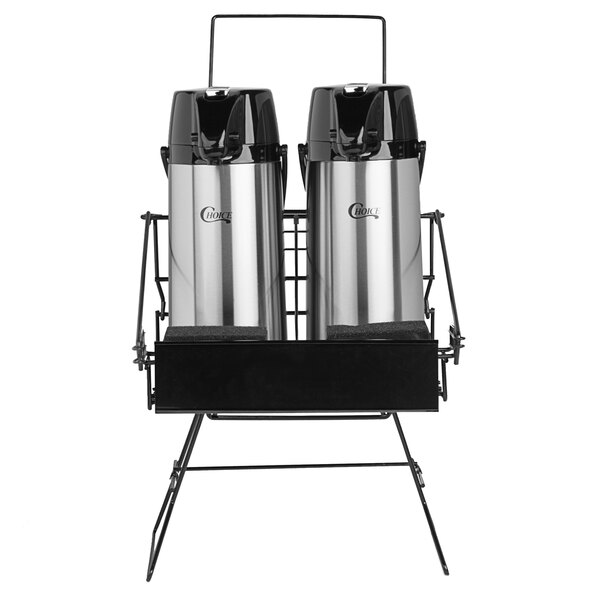 Choice 3-Piece Airpot Merchandising Rack Set with (1) Rack and (2) 2.2 ...