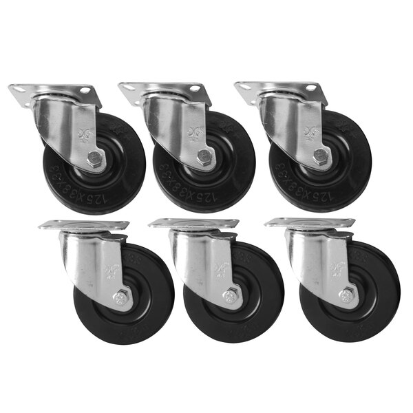 Cooking Performance Group 351CASTER6 6 3/4" Range Plate Casters - 6/Set