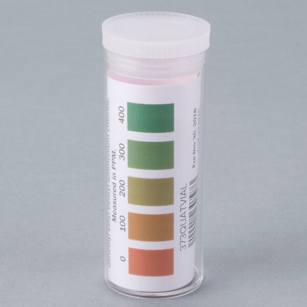 Quaternary Test Strips (100 Count Vial): WebstaurantStore