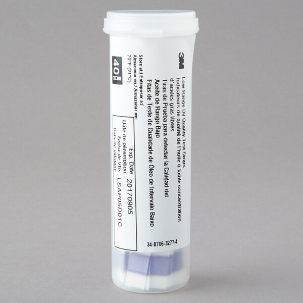3M 1005 Low Range Oil Quality Test Strips - 40/Pack