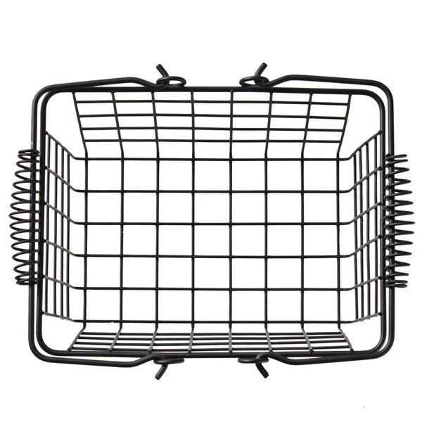 American Metalcraft RBHB975 Black Tabletop Market Basket - 9" x 7" x 5"