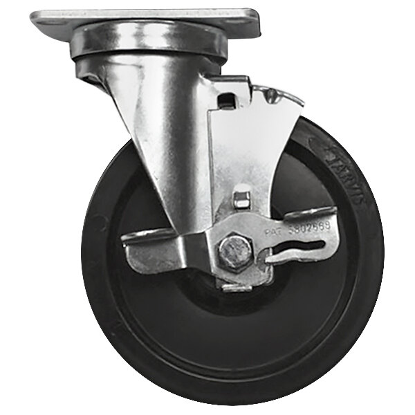 Continental Refrigerator 50209 3" Swivel Plate Caster with Brake