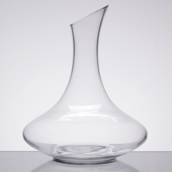 Acopa 67 oz. Slanted Top Glass Wine Decanter