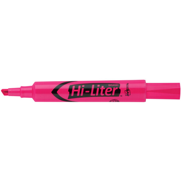 Avery® 24010 Hi-Liter® Fluorescent Pink Chisel Tip Desk Style ...