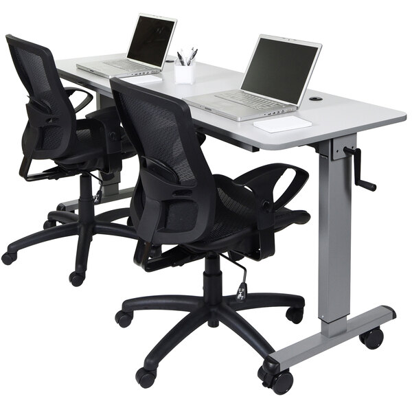 Luxor / H. Wilson Flip Top Nesting Table, 60" Adjustable Height - STAND ...