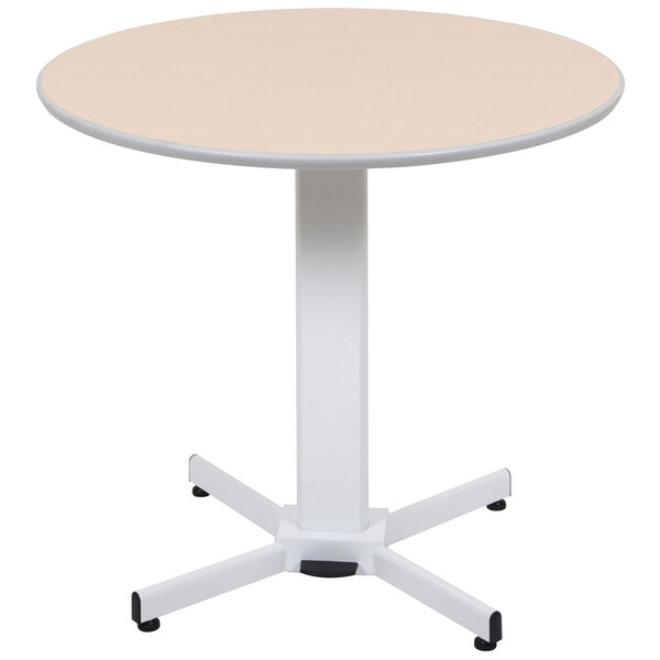 Luxor LX-PNADJ-ROUND 31 1/2" Round Pneumatic Adjustable Height Table