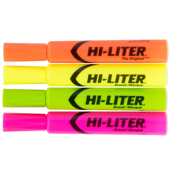 Avery® 24063 Hi-Liter® Chisel Tip Desk Style Highlighter, Fluorescent ...
