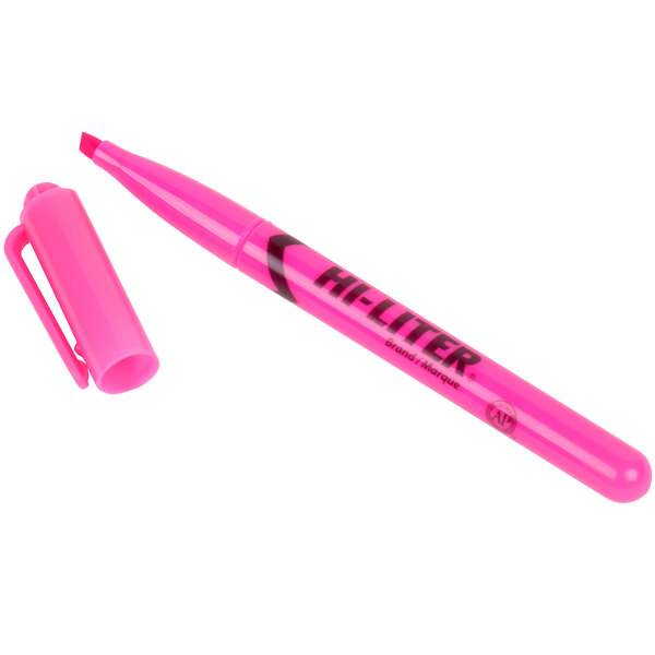 Avery® 23592 Hi-Liter® Fluorescent Pink Chisel Tip Pen Style ...