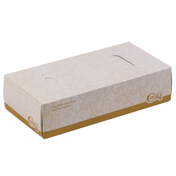 Choice 2-Ply Facial Tissue Boxes - 30/Case