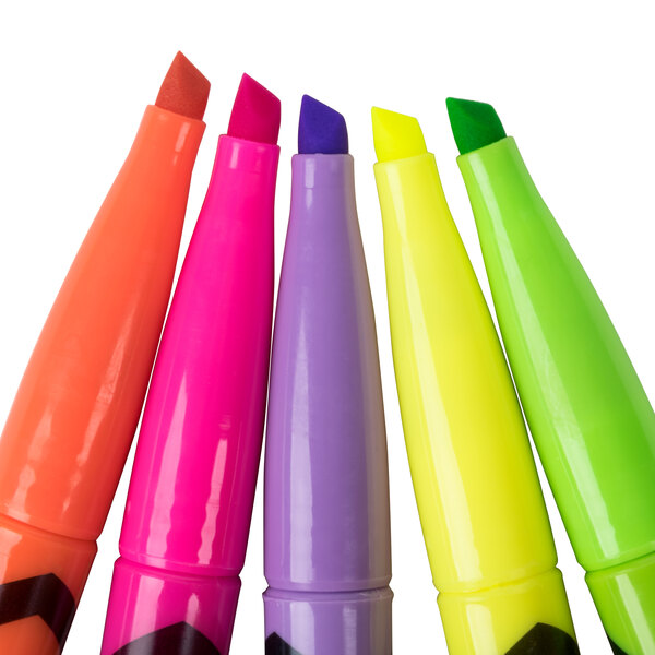 Avery® 23565 Hi-Liter® Chisel Tip Pen Style Highlighter, Fluorescent ...