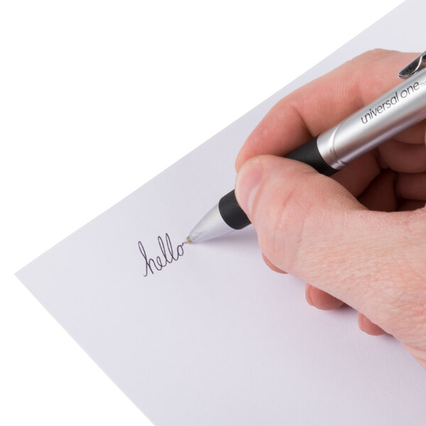 Universal One UNV15540 Advanced Ink Black Medium Point 1mm Retractable ...