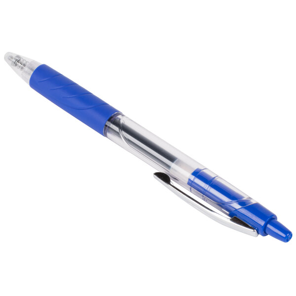 Universal One UNV39913 Blue Medium Point 0.7mm Clear Retractable ...
