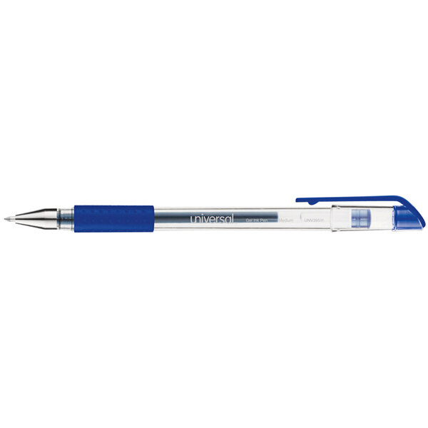 Universal UNV39511 Blue Medium 0.7mm Point Rollerball Stick Gel Pen ...