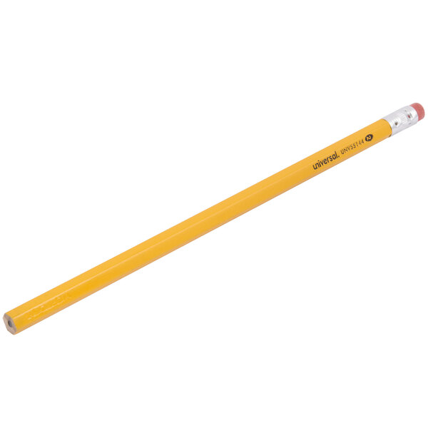 Universal UNV55144 Woodcase Yellow Barrel HB Lead #2 Pencil - 144/Pack