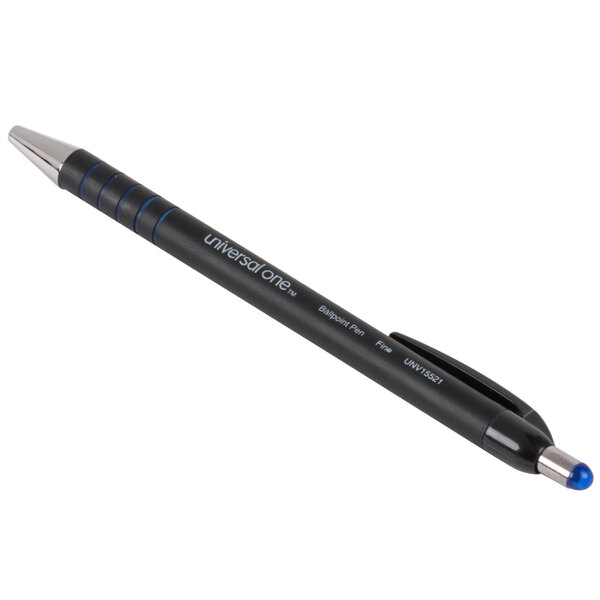 Universal One UNV15521 Comfort Grip Blue Fine Point 0.7mm Retractable ...