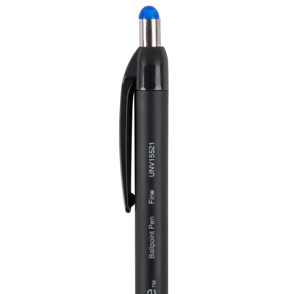 Universal One UNV15521 Comfort Grip Blue Fine Point 0.7mm Retractable ...