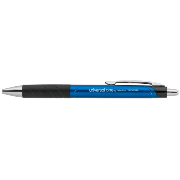Universal One UNV15541 Advanced Ink Blue Medium Point 1mm Retractable ...